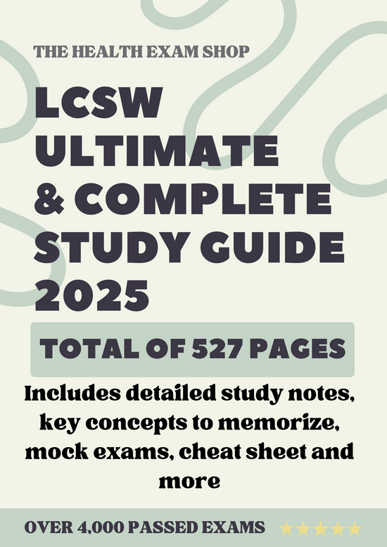 LCSW Exam Study Guide: Detailed Notes & Mock Exam – The Health Exams