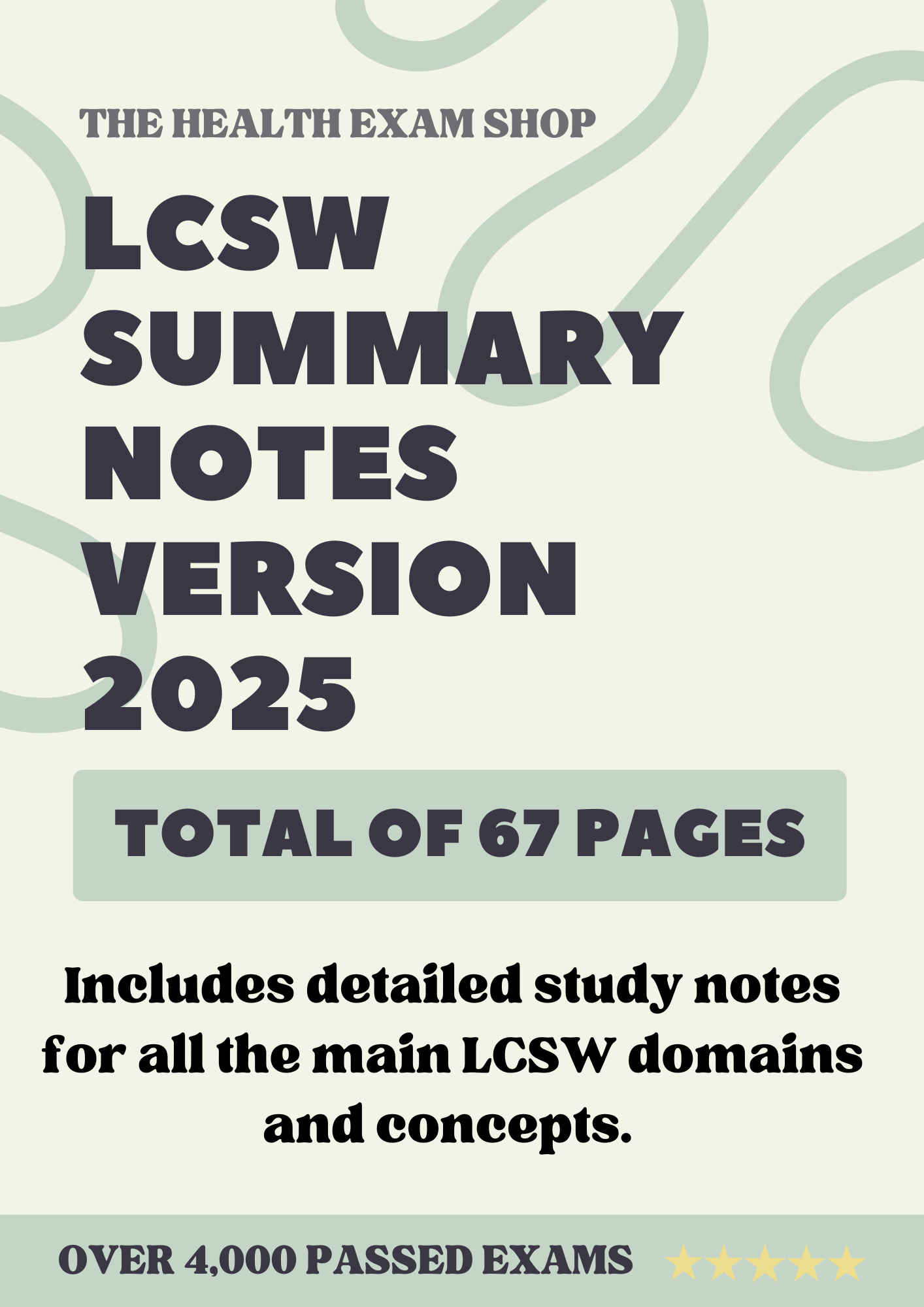 LCSW Exam Summary Notes: 67 Pages of Essential Content for Exam Succes ...