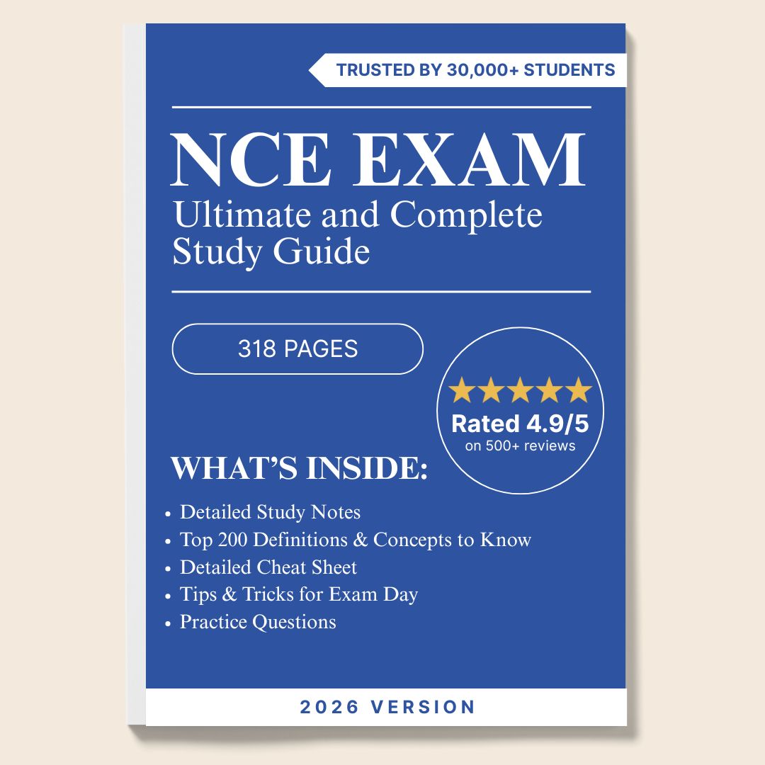 NCE Study Guide – Mock Exams, Domains & Scenarios – The Health Exams
