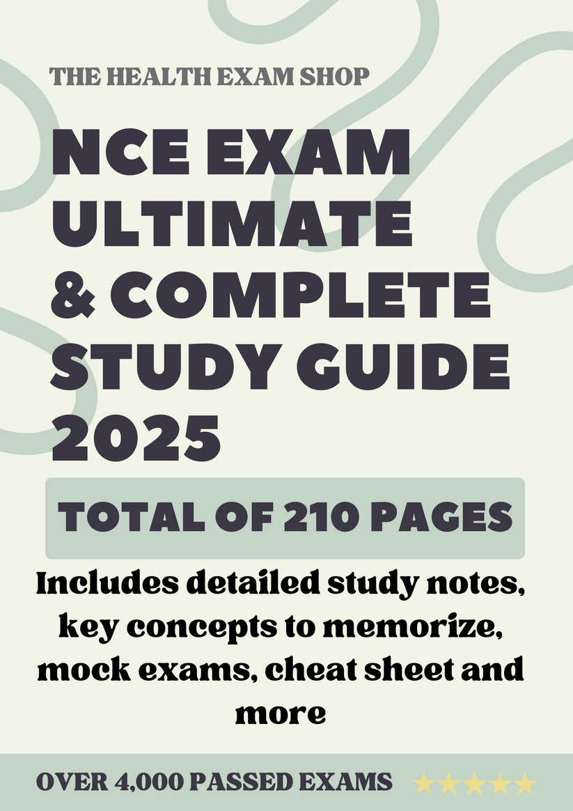 "Ultimate NCE Exam Prep Bundle with 905 Questions & Study Guide" – The ...