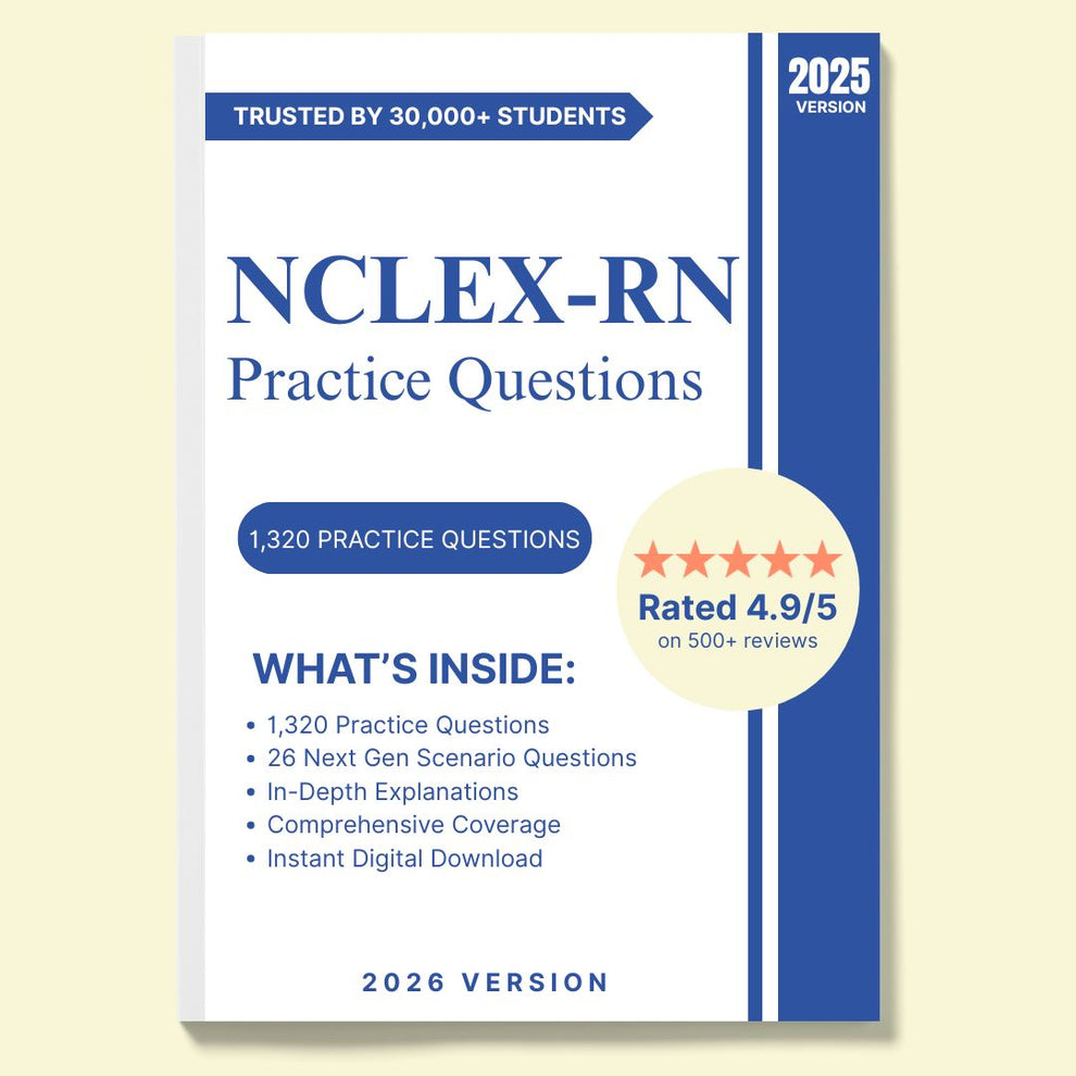NCLEX-RN 2026 Practice Questions PDF – 1,320 Questions + NGN – The ...